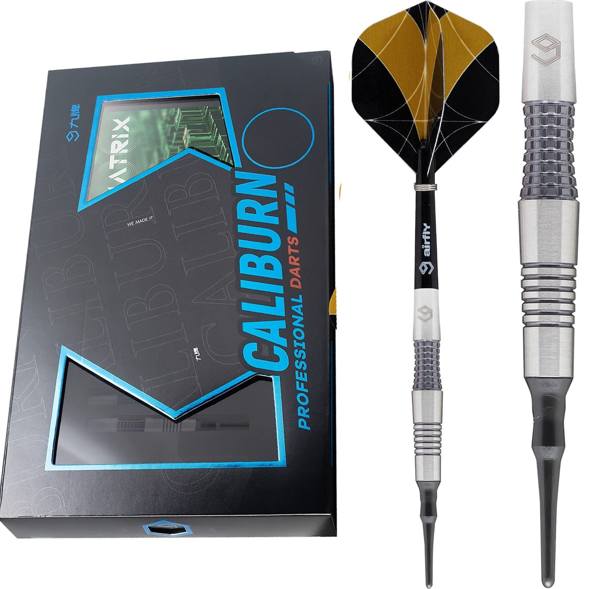 Caliburn Matrix II Darts - Weiche Spitze - 90% - M2 - Schwarz