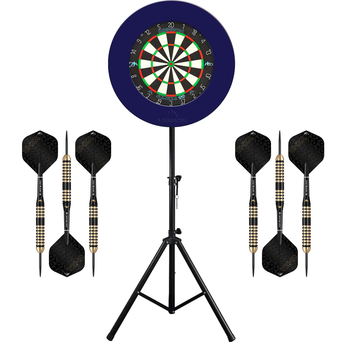 Mission Samurai Infinity Dartboard & Ständer Set – Dartscheibe, Su