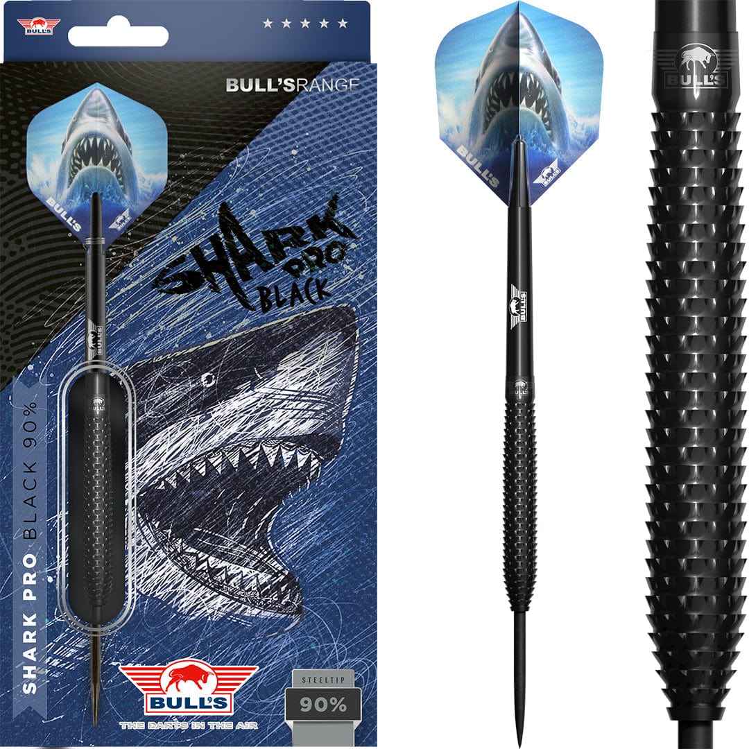 Bulls Shark Pro Black Darts – Stahlspitze – 90 % Wolfram