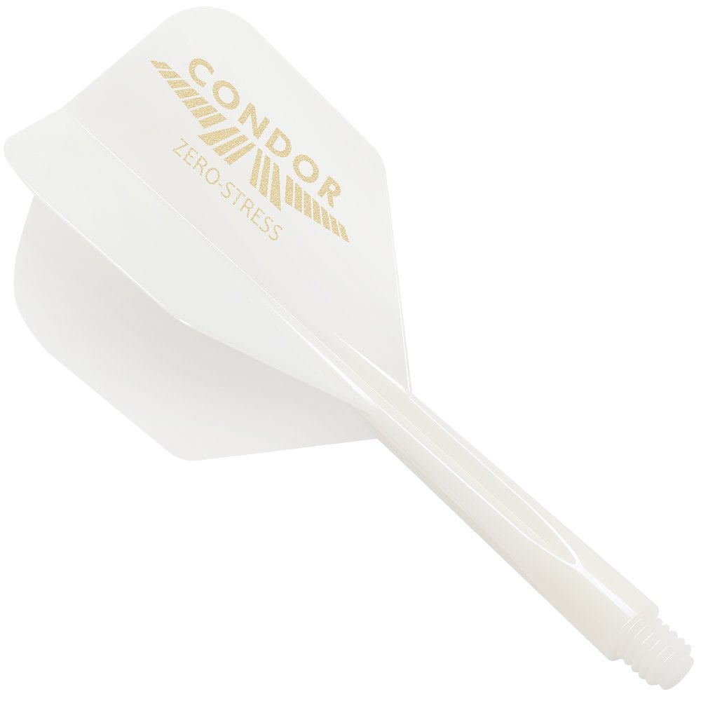 Condor Dart Flights – Zero Stress – Klein – Goldenes Logo – Weiß – Kur