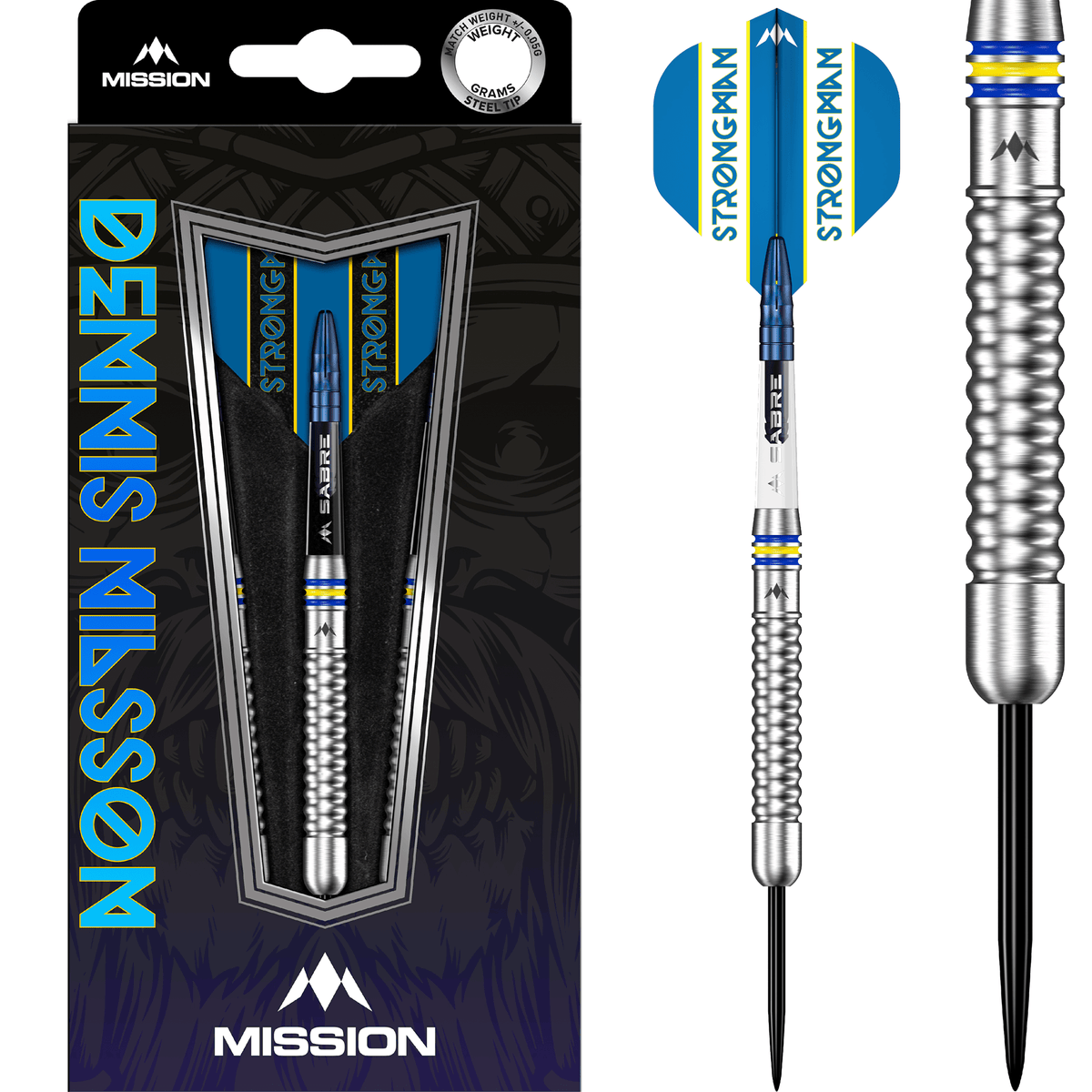*Mission Dennis Nilsson Darts – Stahlspitze – 95 % Wolfram – Silber