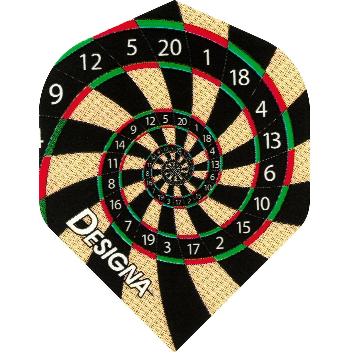 *Designa Dart Flights - Extra Stark - Standard - Dartboard Swirl