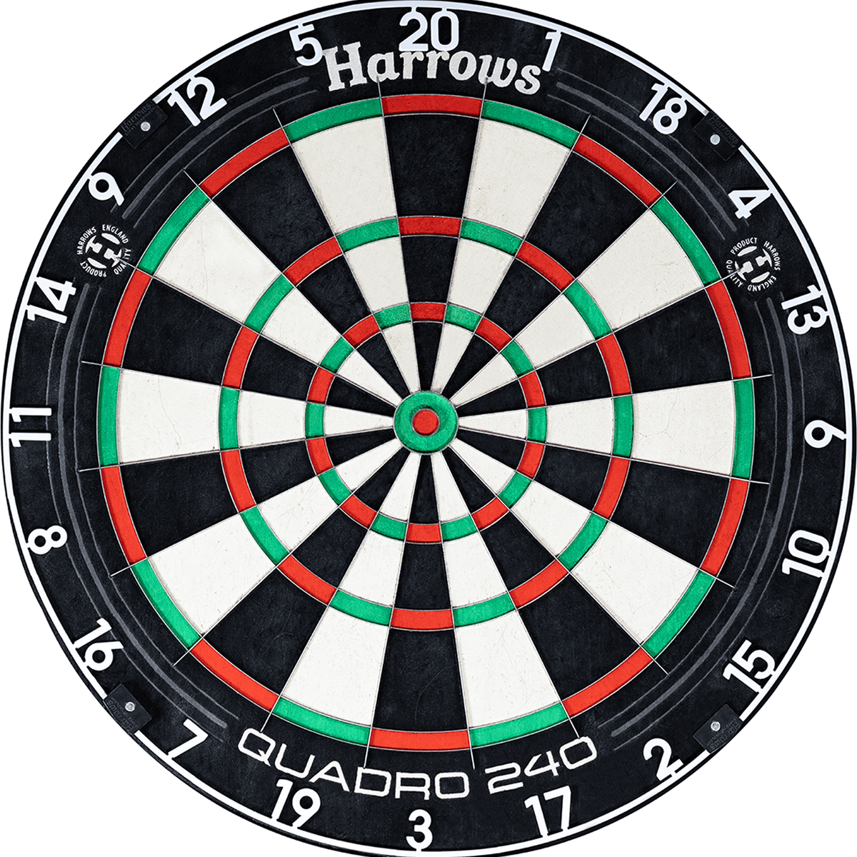 Harrows Quadro 240 Dartboard – Professionell – Afrikanischer Sisal