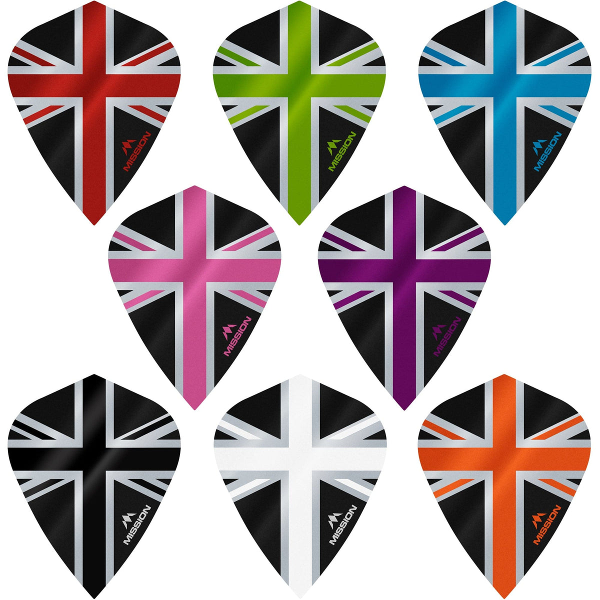 *Mission Alliance Union Jack Dart Flights - Drachen - Schwarz