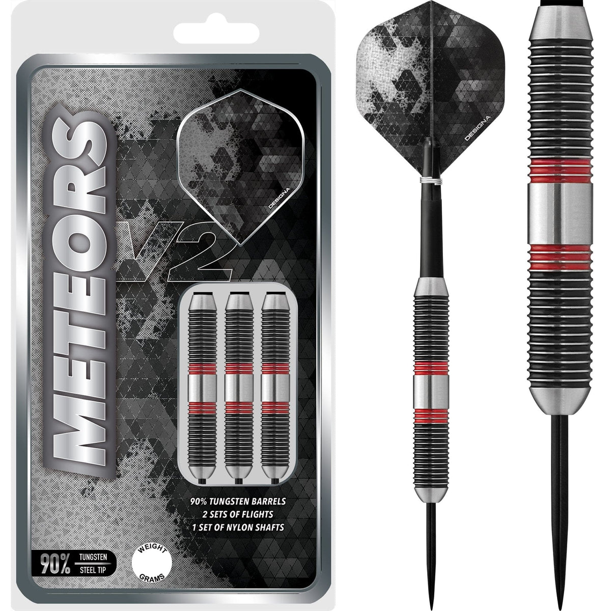Designa Meteors 90 V2 Darts – Stahlspitze – M3 – beringt