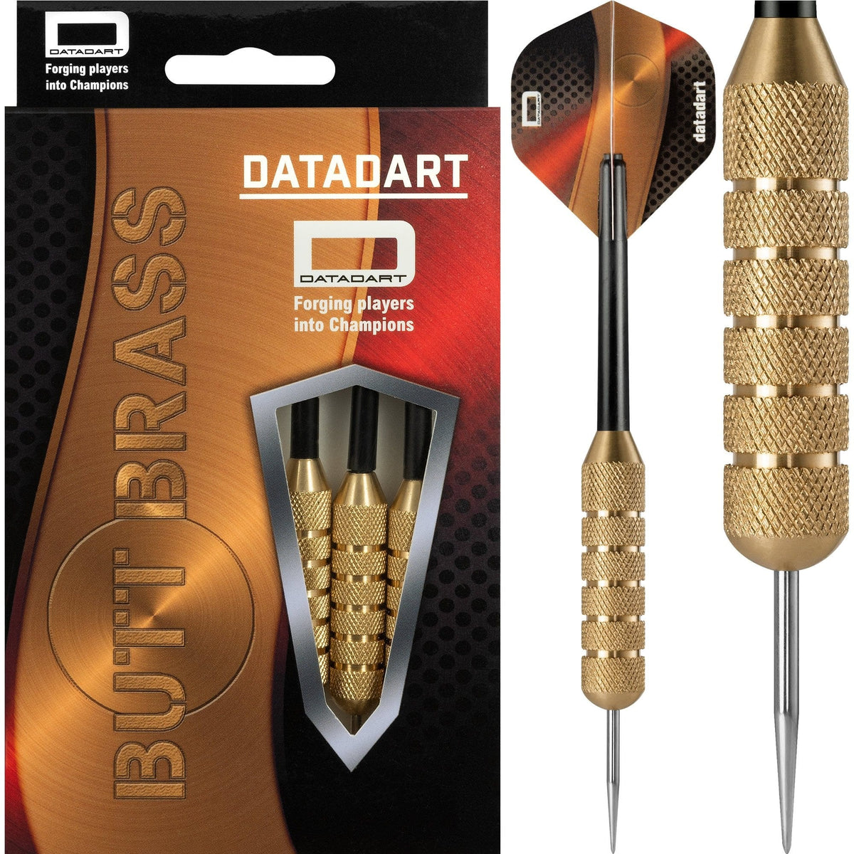 Datadart Butt Brass Dartpfeile - Stahlspitze Messing - Gerändelt - 34g