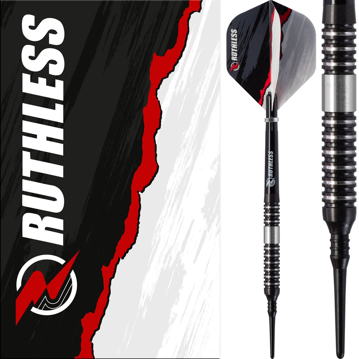 Ruthless Night Hawk Darts – Soft Tip Tungsten – BW 16,0 g – Schwarz
