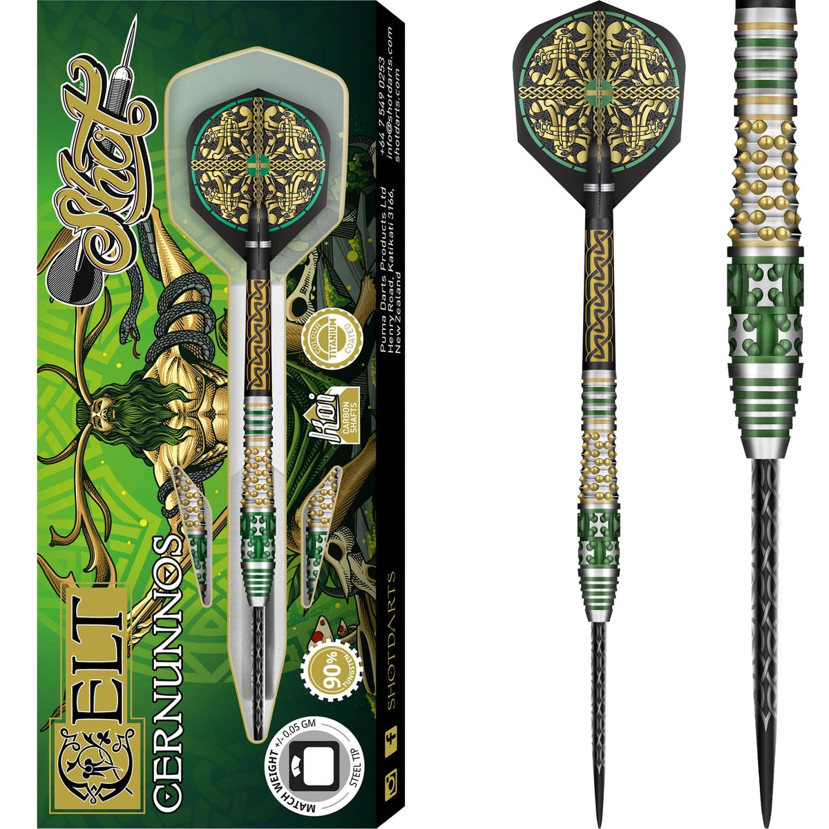 Shot Celt Darts - Steel Tip Tungsten - Cernunnos
